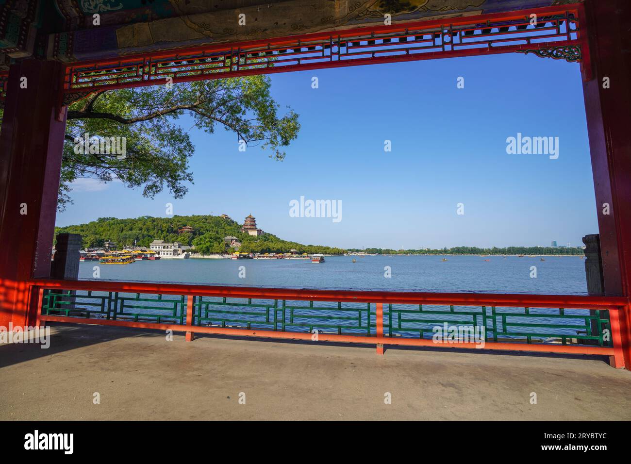 Beijing City, China - July 4, 2023: Scenery of Foxiangge in Summer ...