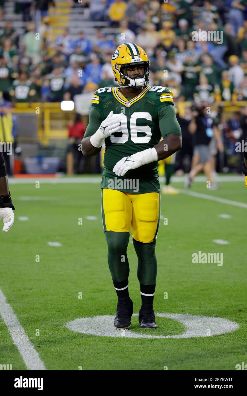 Green Bay Packers defensive tackle Colby Wooden (96) before an NFL ...