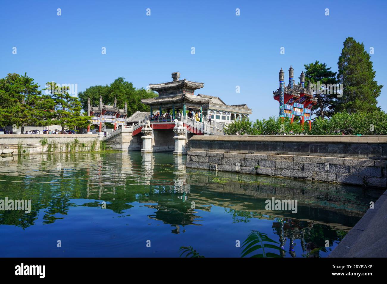 Beijing City, China - July 4, 2023: Stone Bridge Architecture Landscape ...