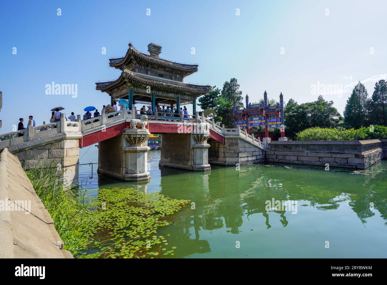 Beijing City, China - July 4, 2023: Stone Bridge Architecture Landscape ...