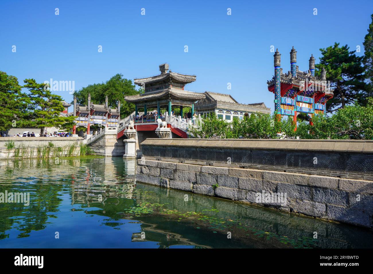 Beijing City, China - July 4, 2023: Stone Bridge Architecture Landscape ...