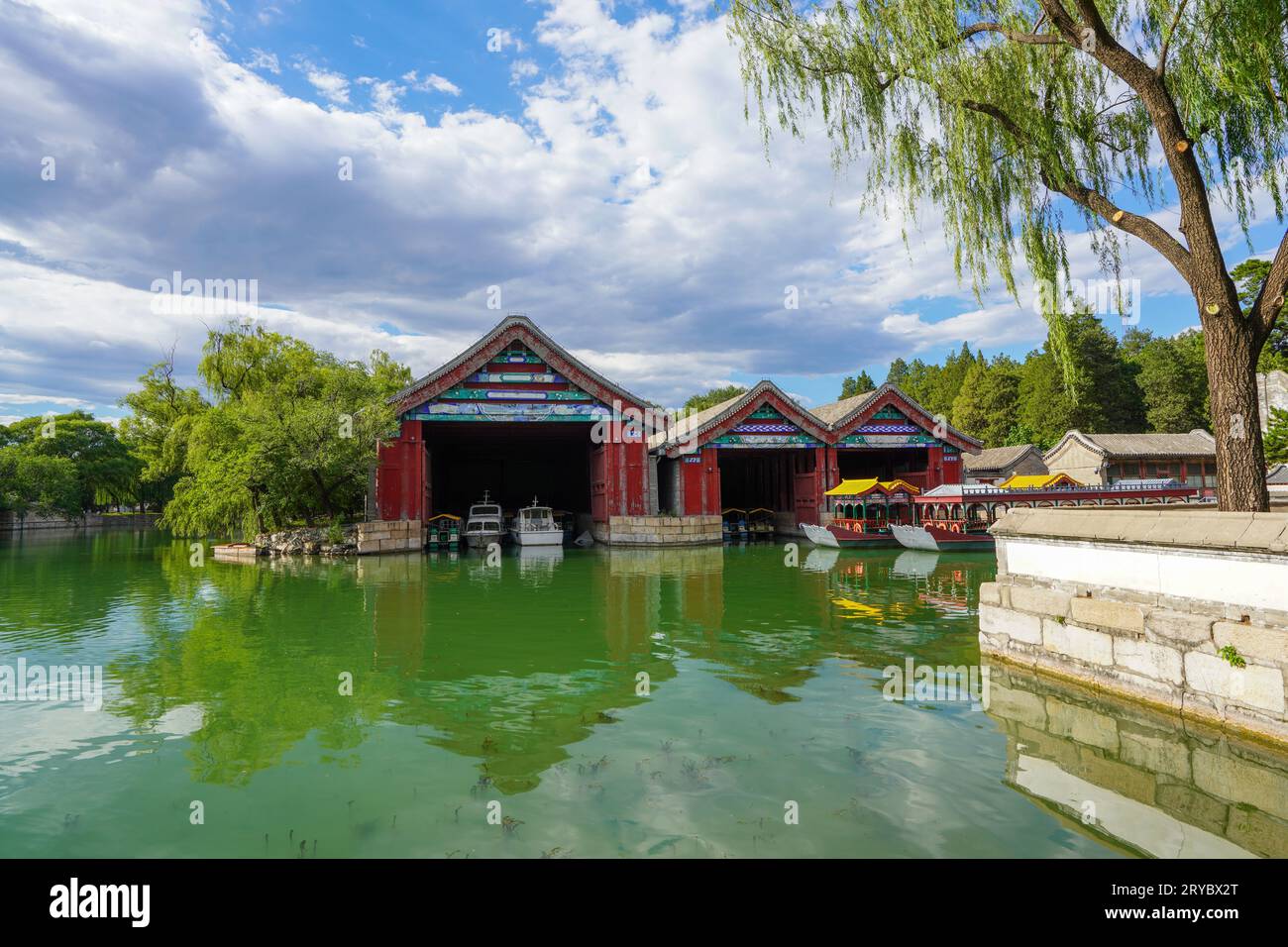 Beijing City, China - July 7, 2023: Scenery of the Great Dock in Summer ...