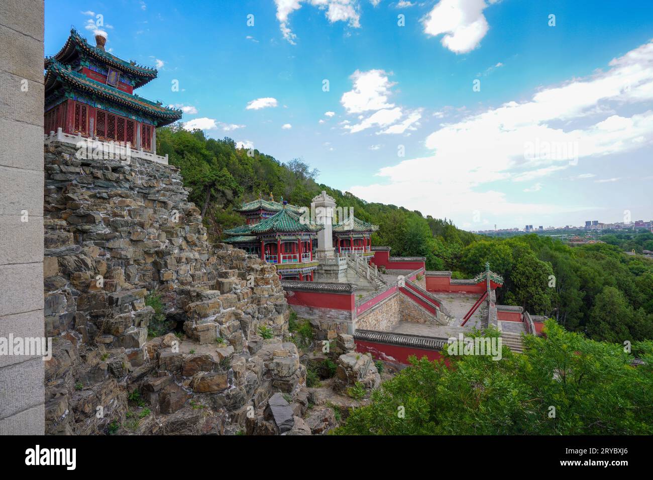 Beijing City, China - July 7, 2023: The architectural landscape of Revolving Archives in Summer ...