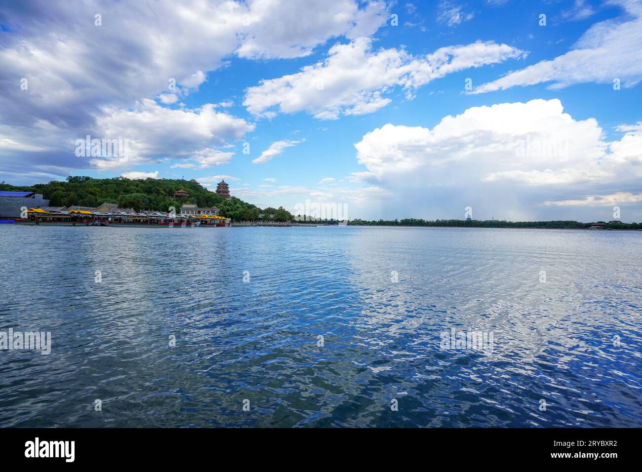 Beijing City, China - July 7, 2023: Scenery of Foxiangge and Kunming ...