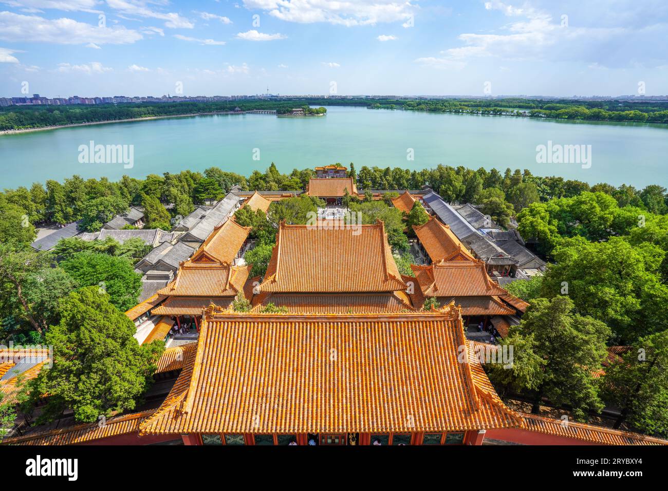 Beijing City, China - July 7, 2023: Kunming Lake Scenery of Summer ...