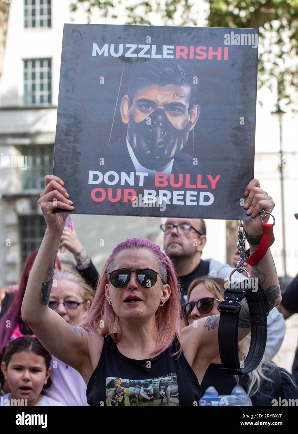 London, England, UK. 30th Sep, 2023. XL Bully owners stage protest ...