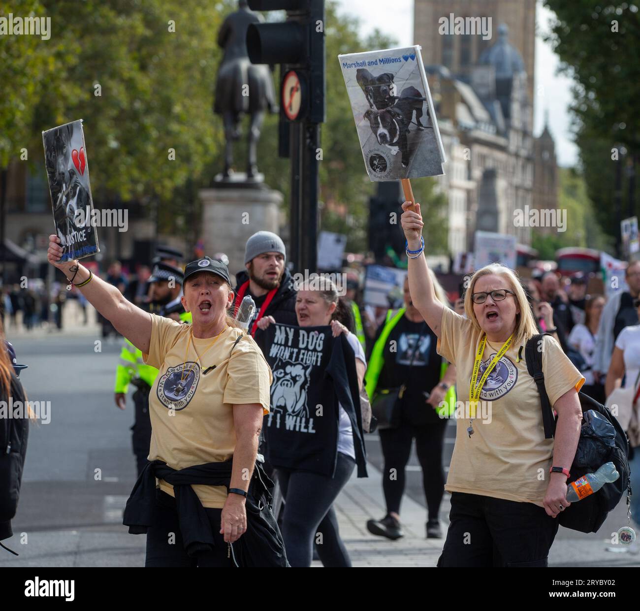 London, England, UK. 30th Sep, 2023. XL Bully owners stage protest ...