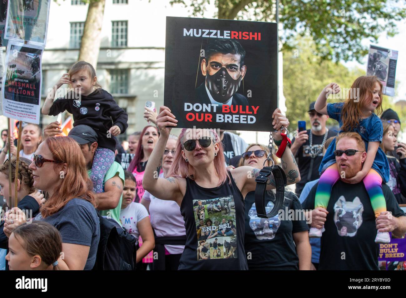 London, England, UK. 30th Sep, 2023. XL Bully owners stage protest ...