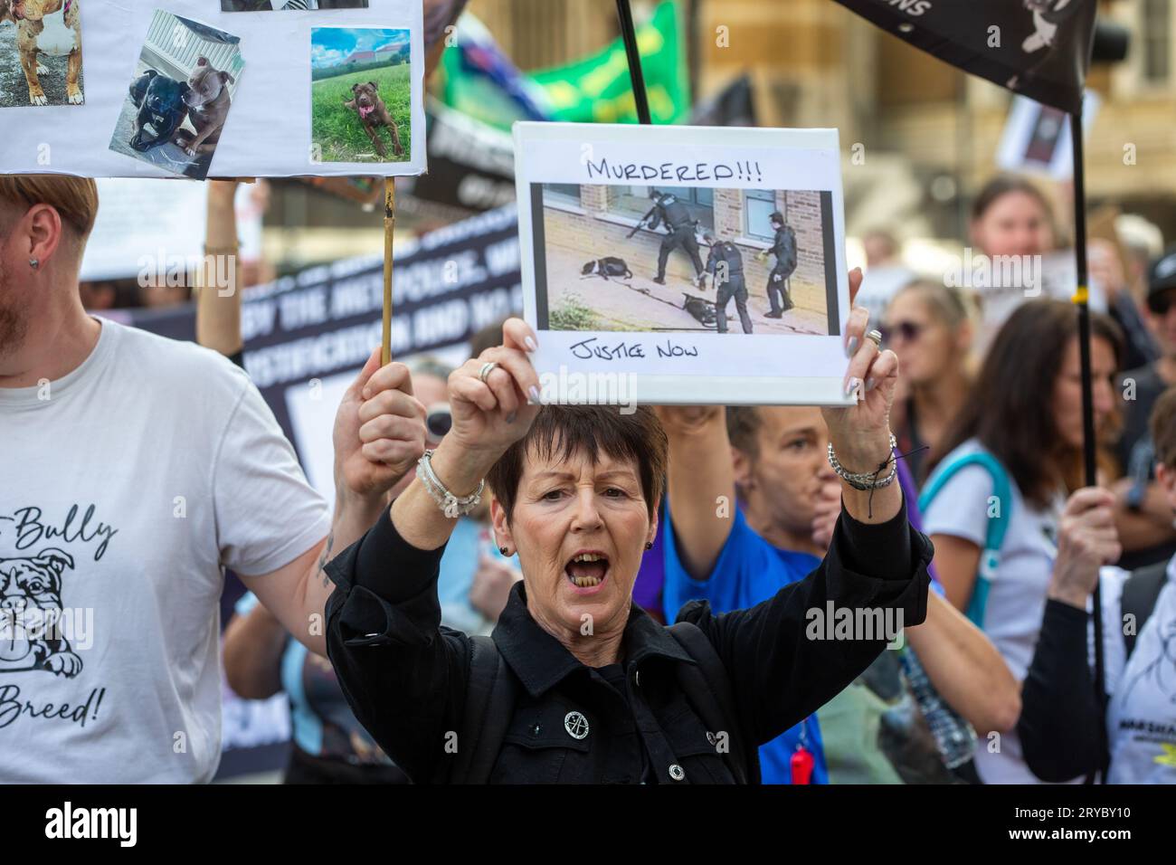 London, England, UK. 30th Sep, 2023. XL Bully owners stage protest ...