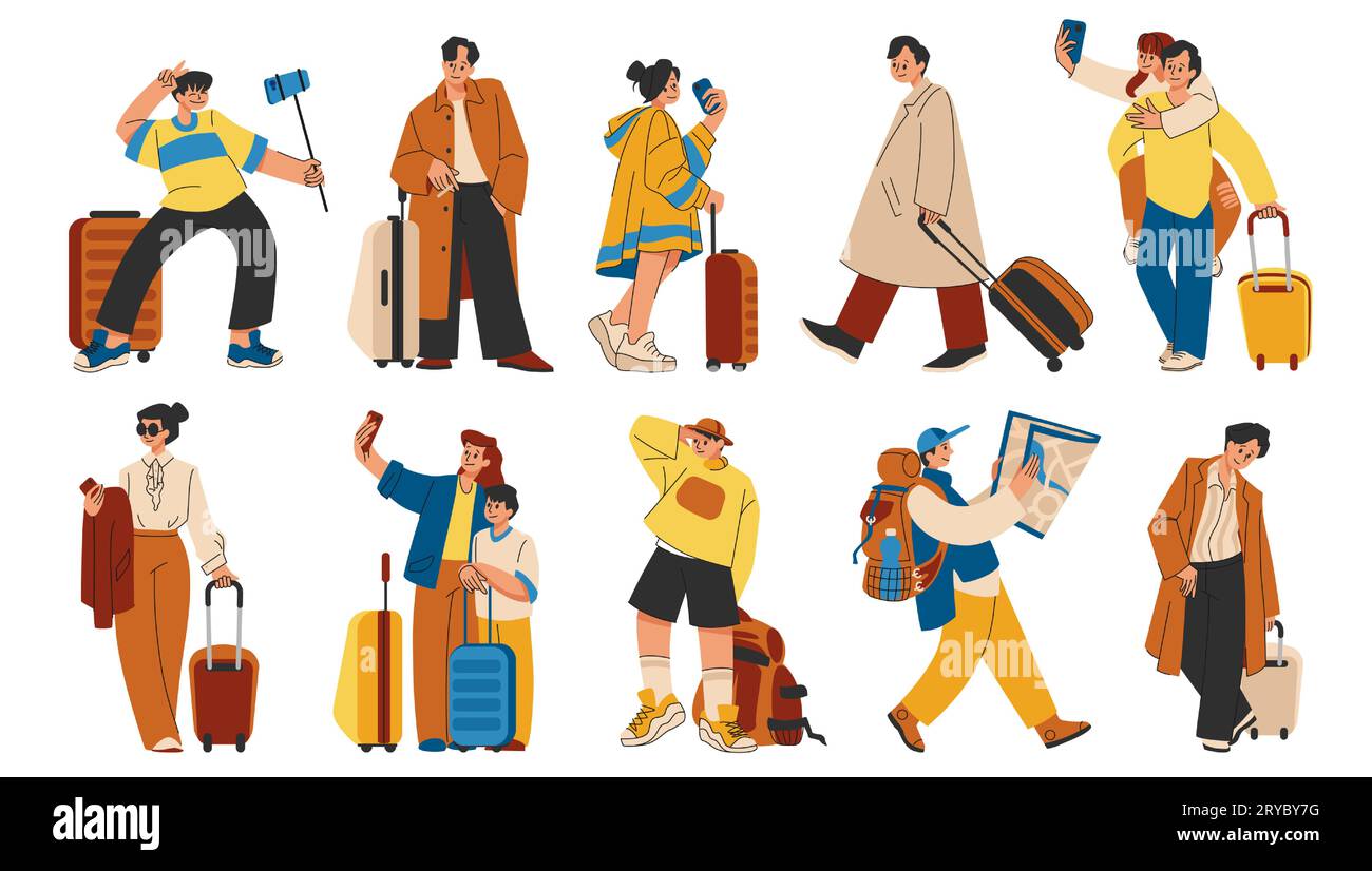 Hiking couple map Cut Out Stock Images & Pictures - Alamy