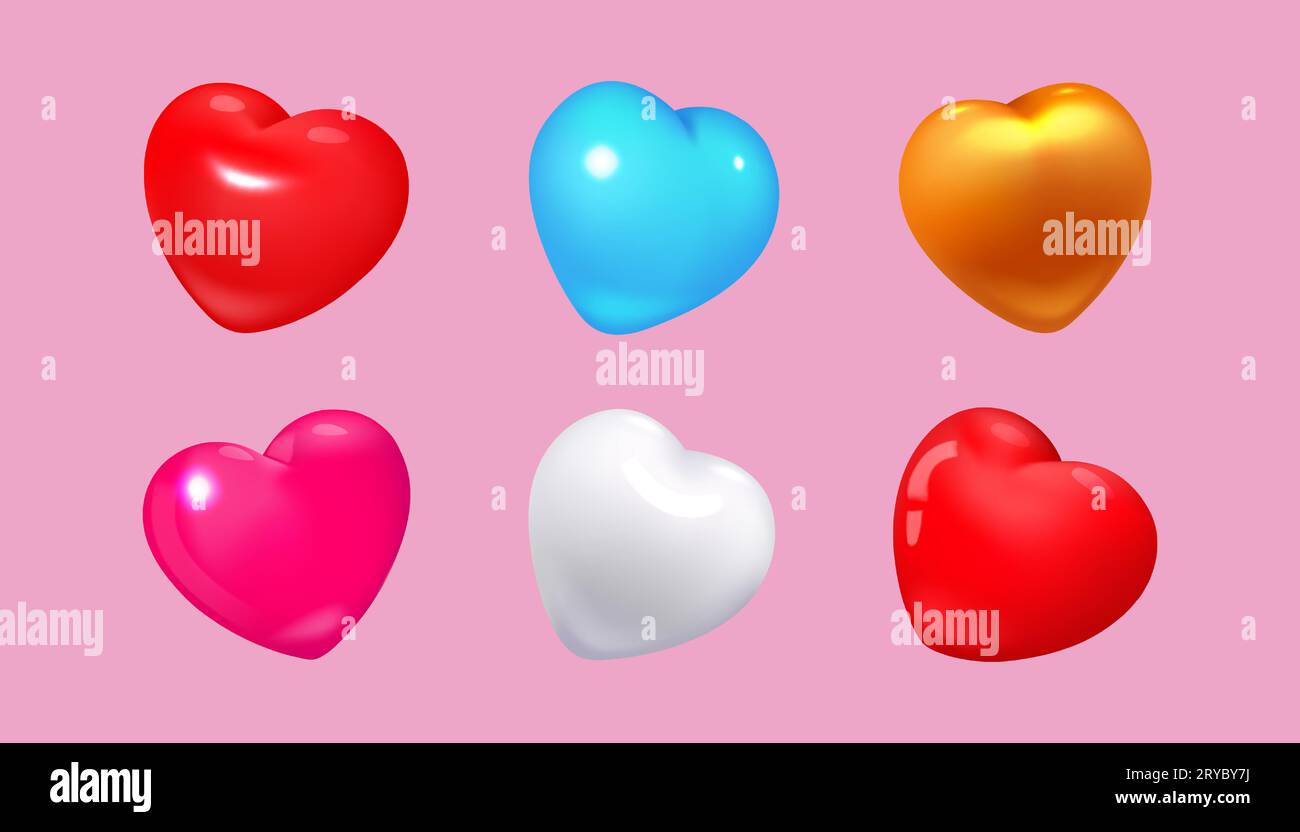 Heart shapes balloon Stock Vector Images - Alamy