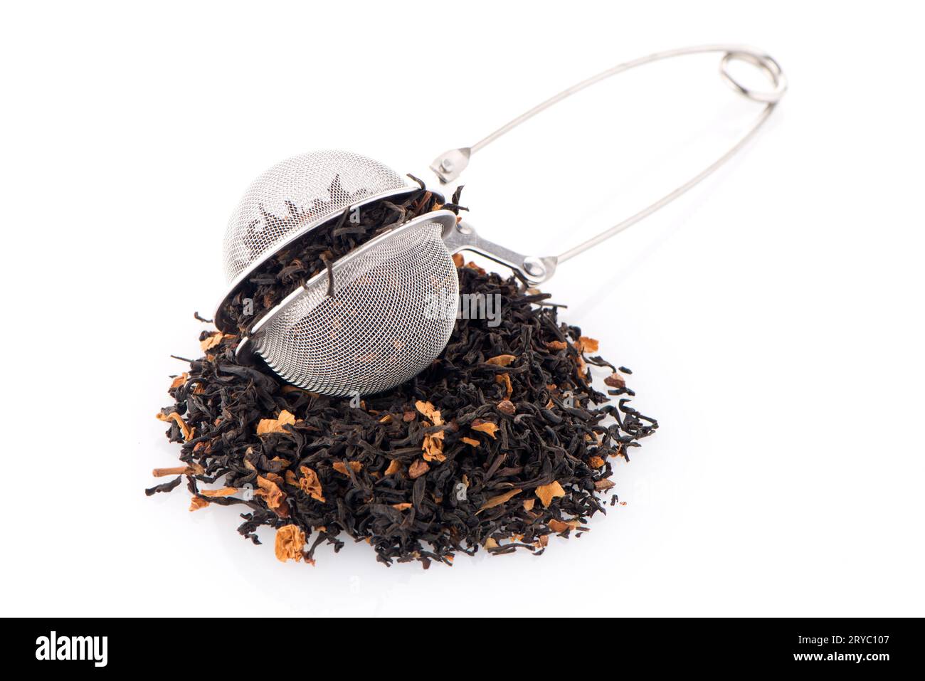 Black dry tea with petals Stock Photo - Alamy