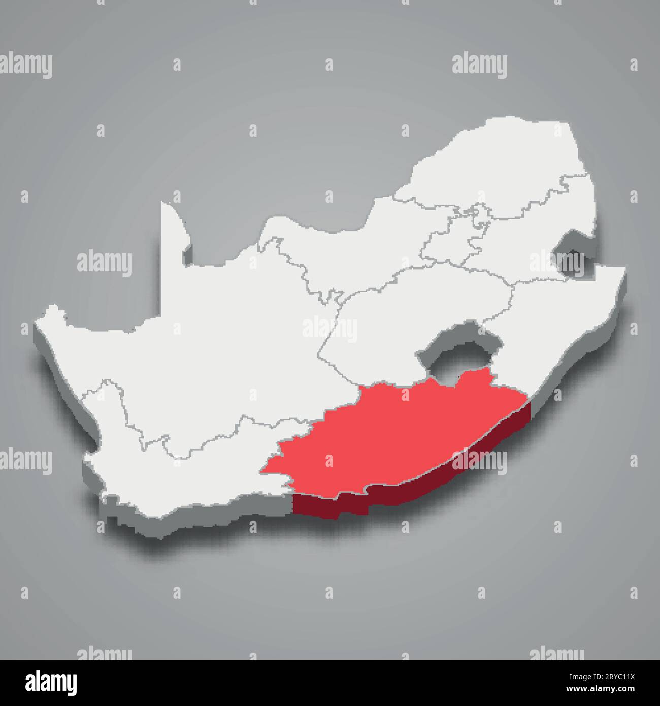 Isometric political map africa hi-res stock photography and images - Alamy
