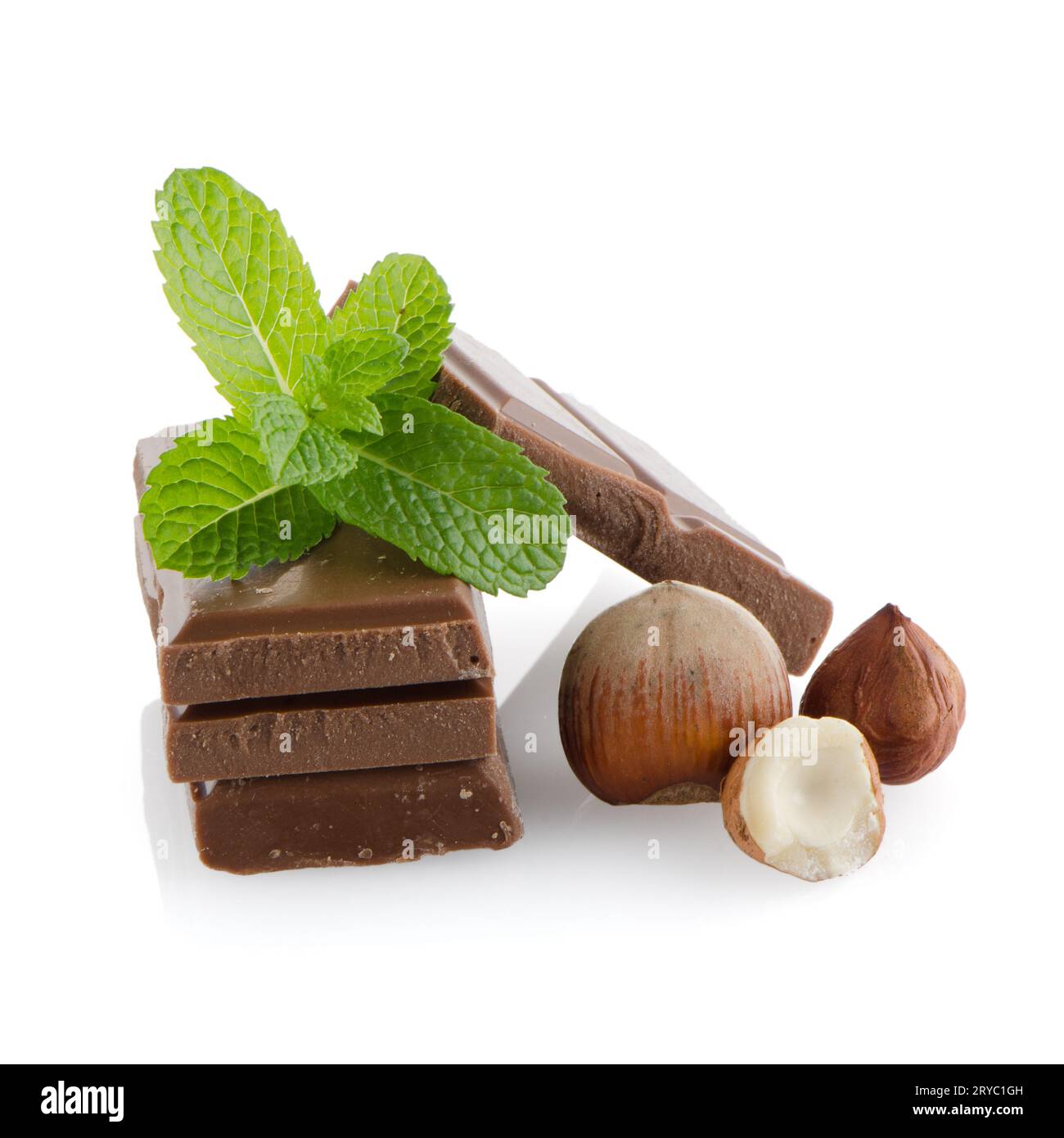 Chocolate Bar with hazelnuts Stock Photo - Alamy
