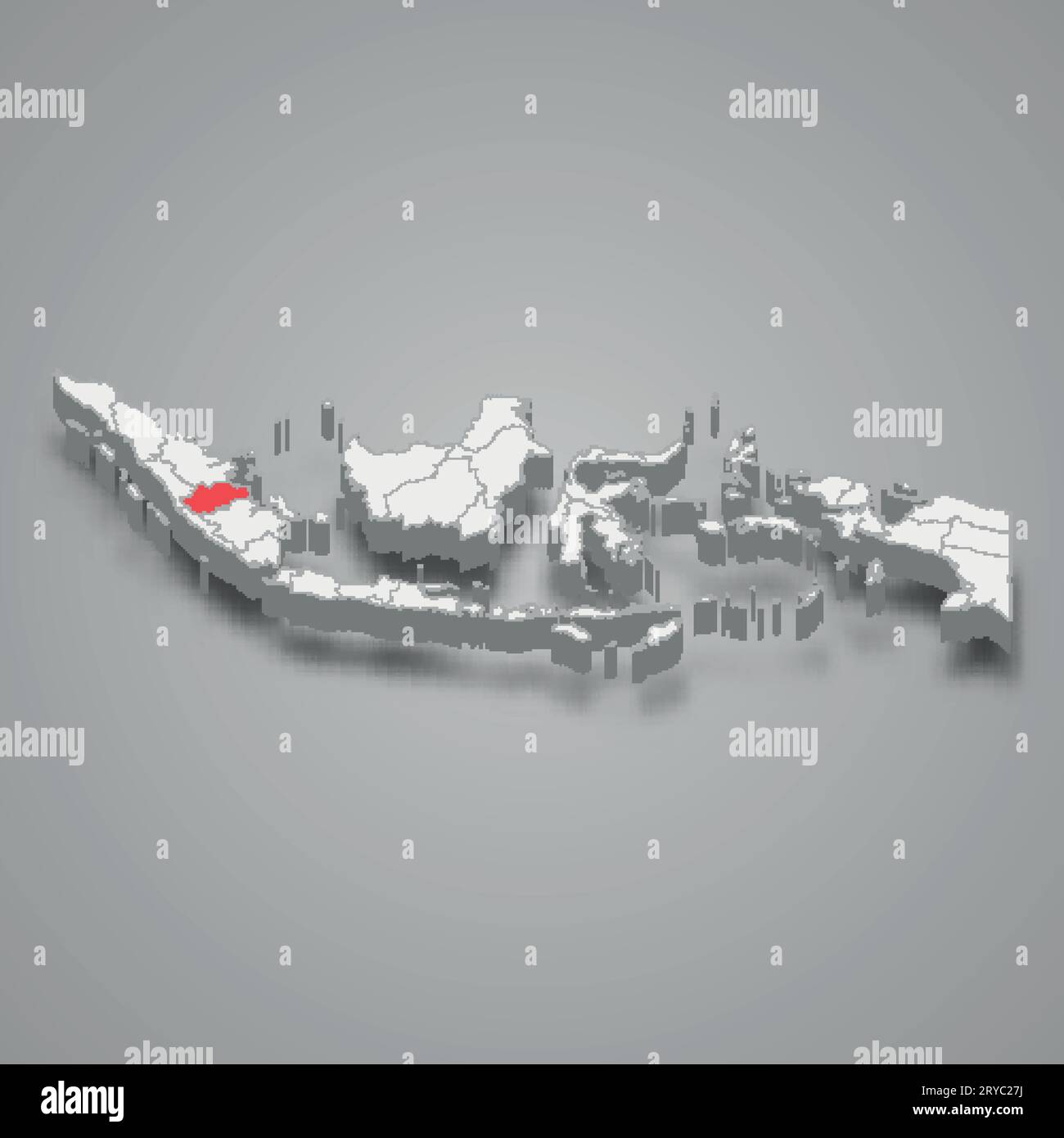 Jambi province location Indonesia 3d isometric map Stock Vector Image ...