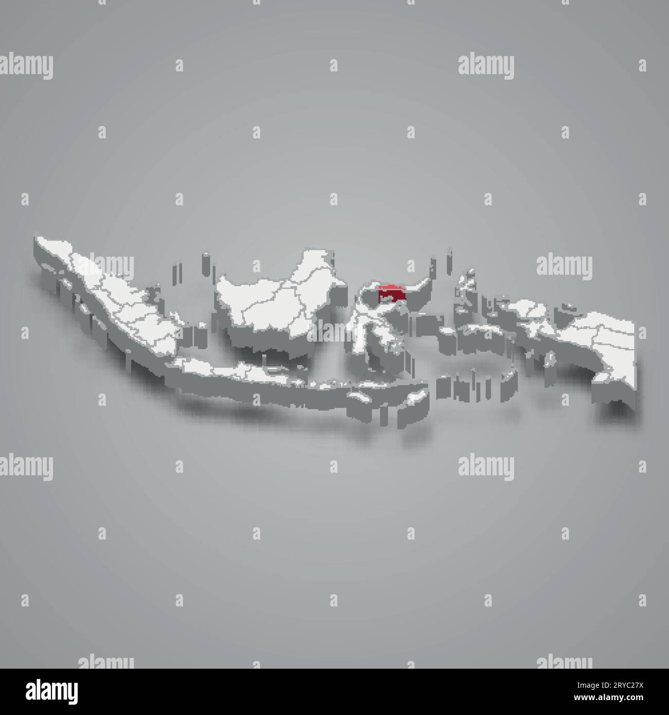 Gorontalo outline map hi-res stock photography and images - Alamy