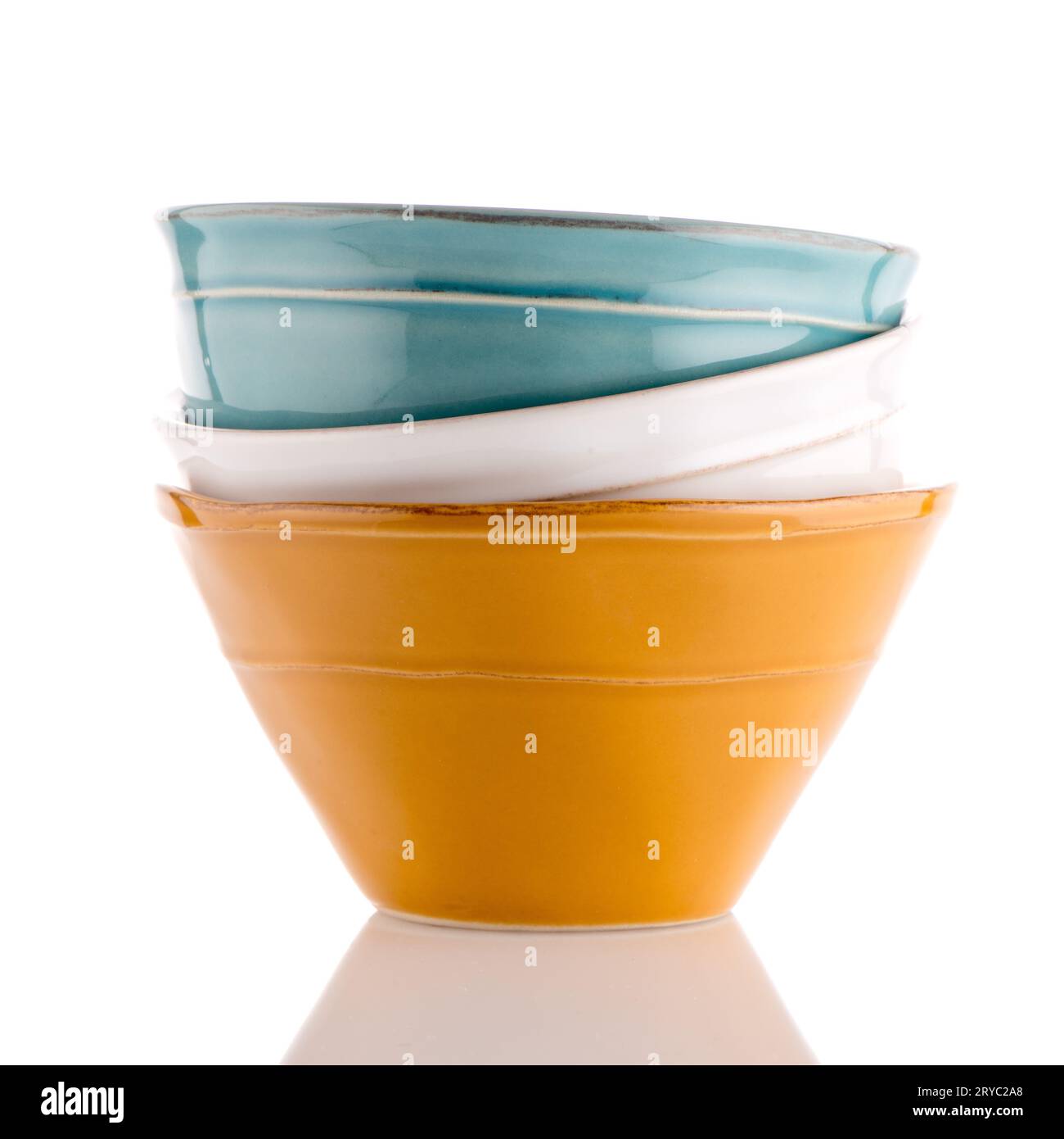 Three colored bowls Stock Photo - Alamy