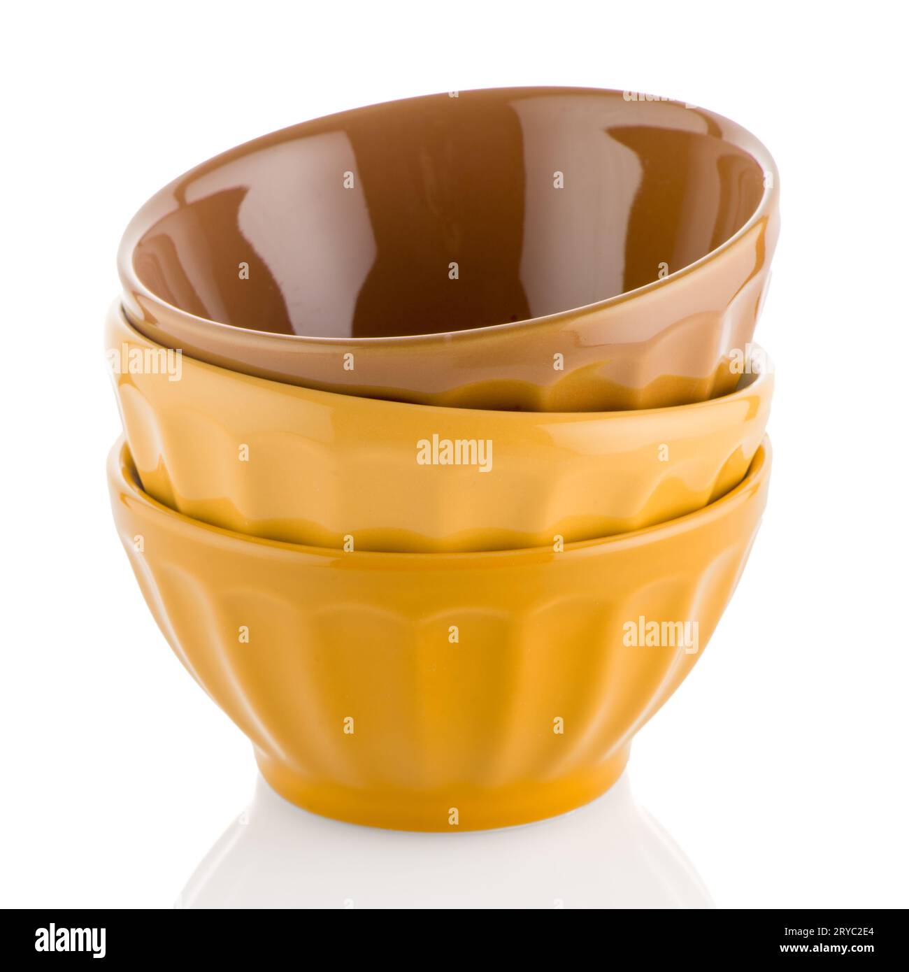 Three colored bowls Stock Photo - Alamy