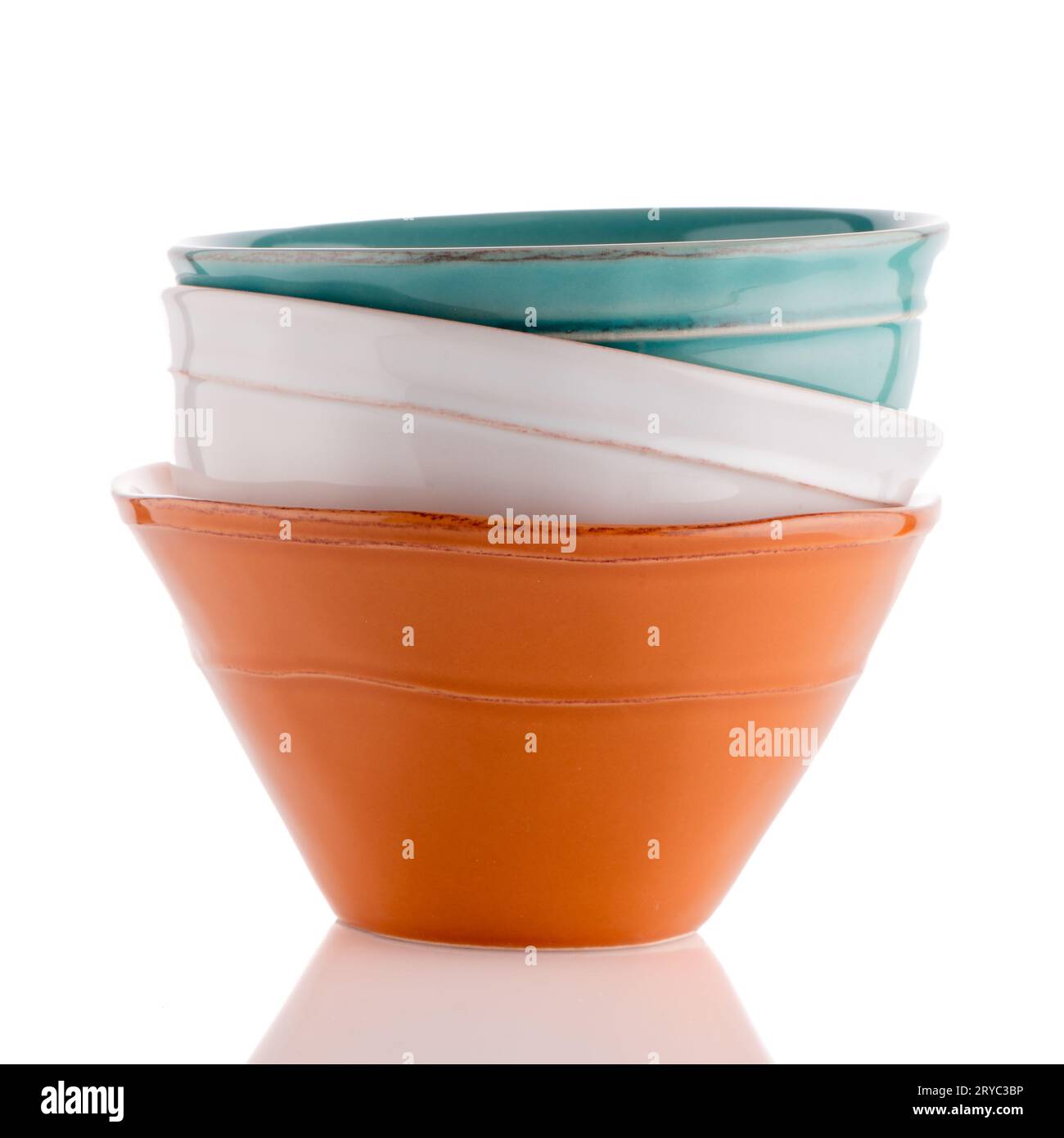 Three colored bowls Stock Photo - Alamy