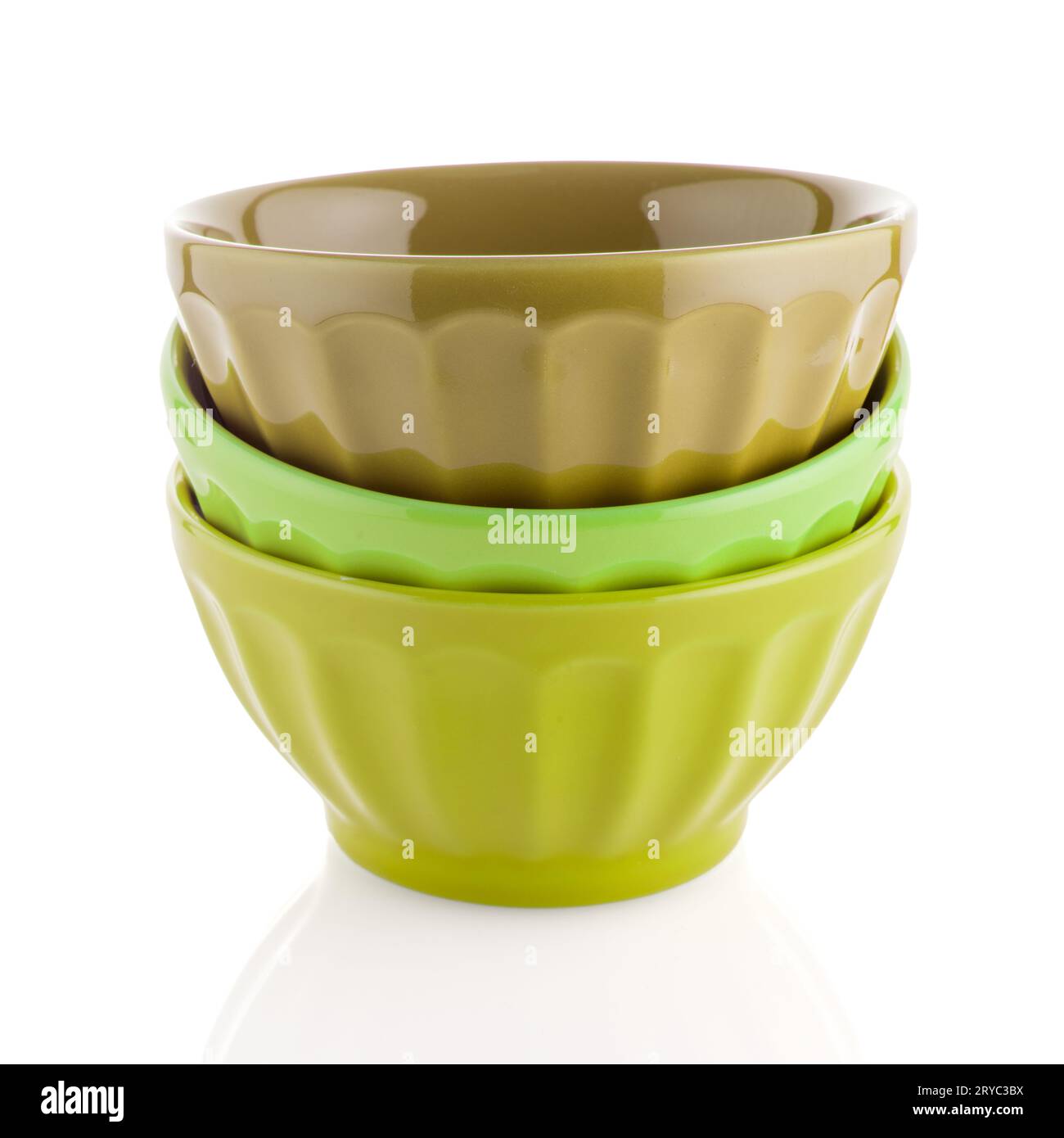 Three colored bowls Stock Photo - Alamy