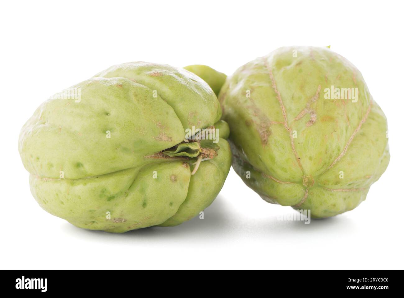 Chayote sechium edule two Cut Out Stock Images & Pictures - Alamy
