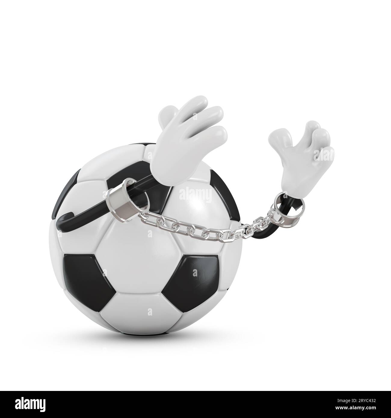 Chain ball 3d illustration Cut Out Stock Images & Pictures - Alamy