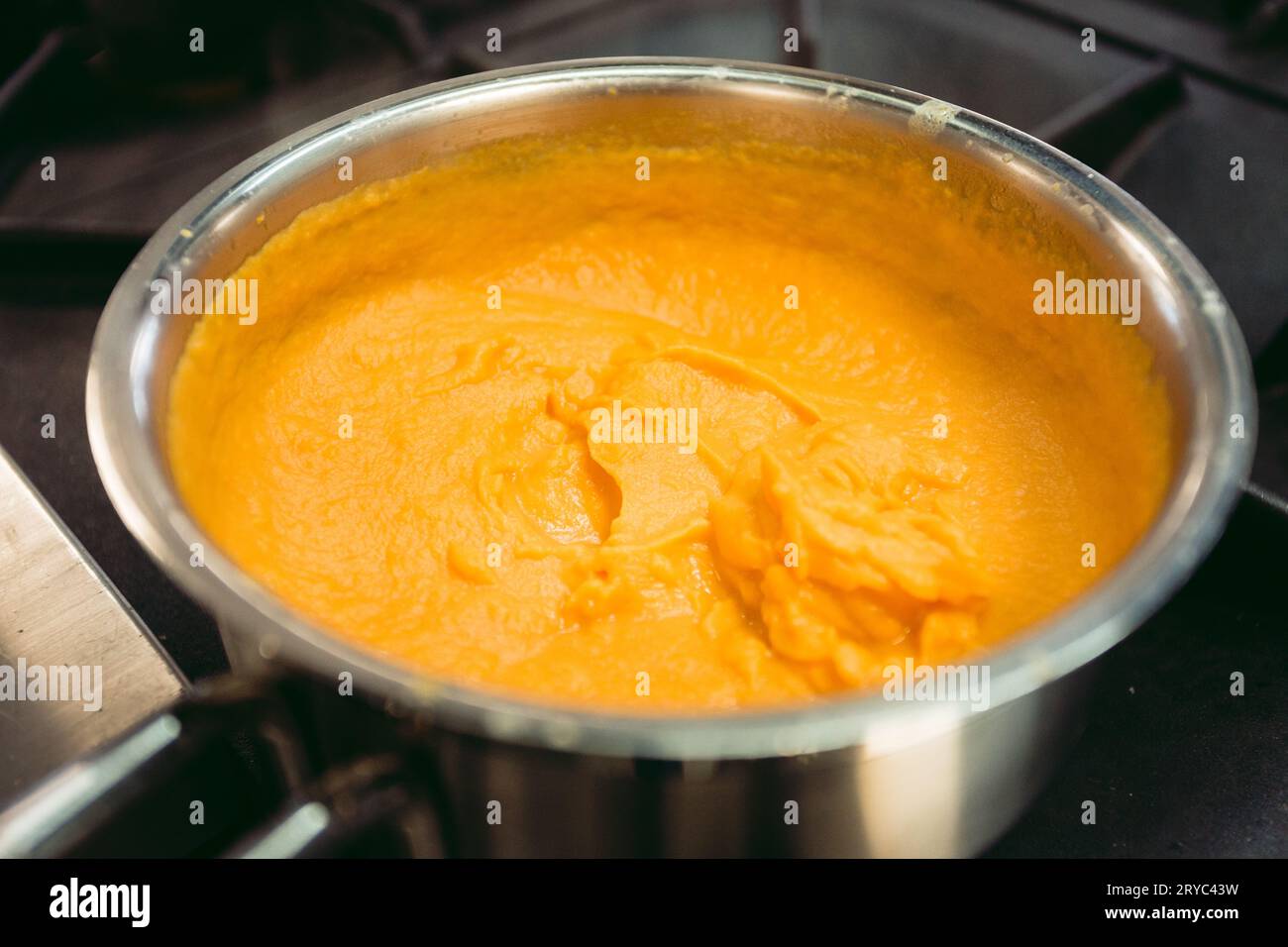 Creamy yellow mashed potatoes - detailed and beautiful creamy texture ...