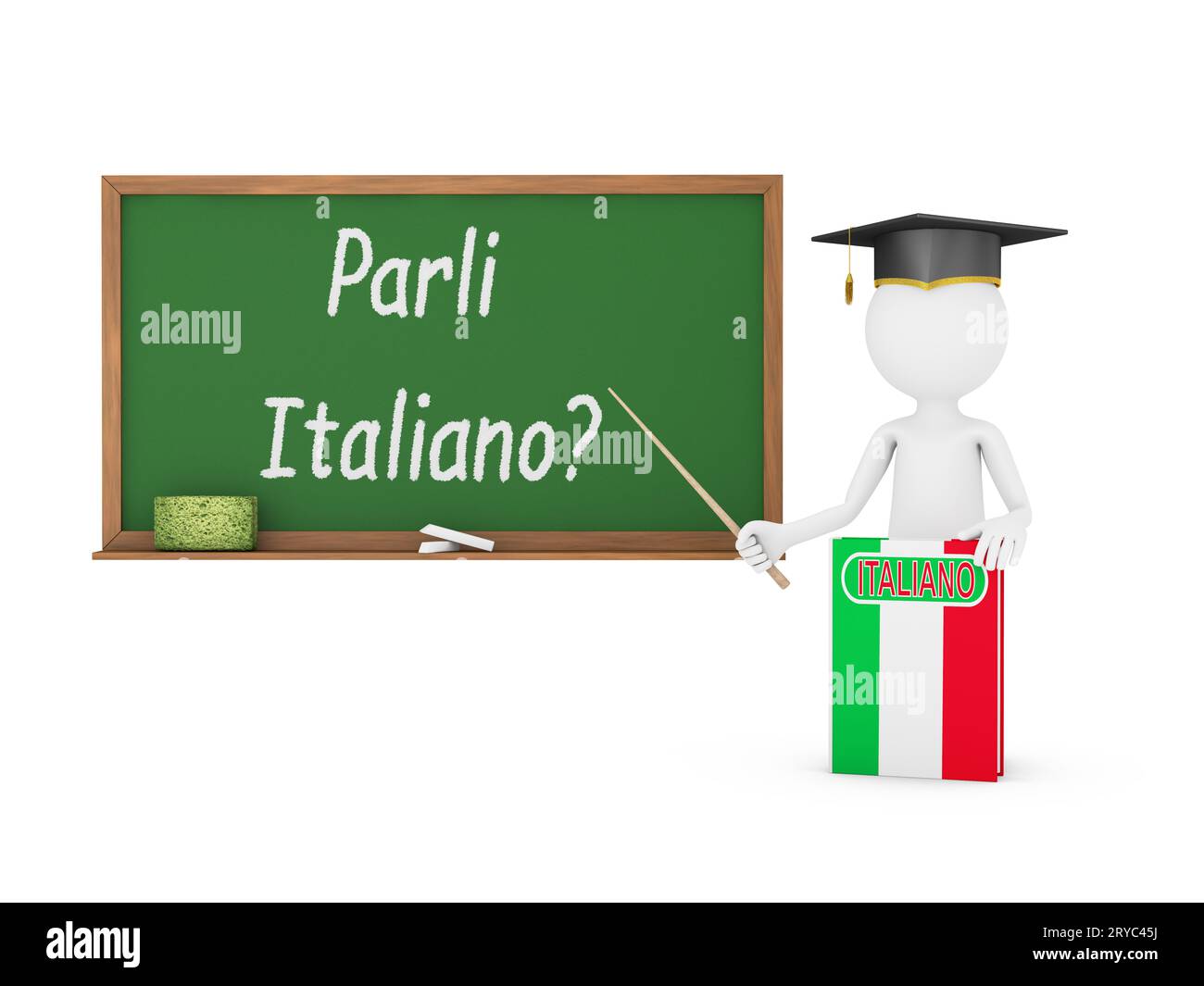 Speak italian chalk text hi-res stock photography and images - Alamy