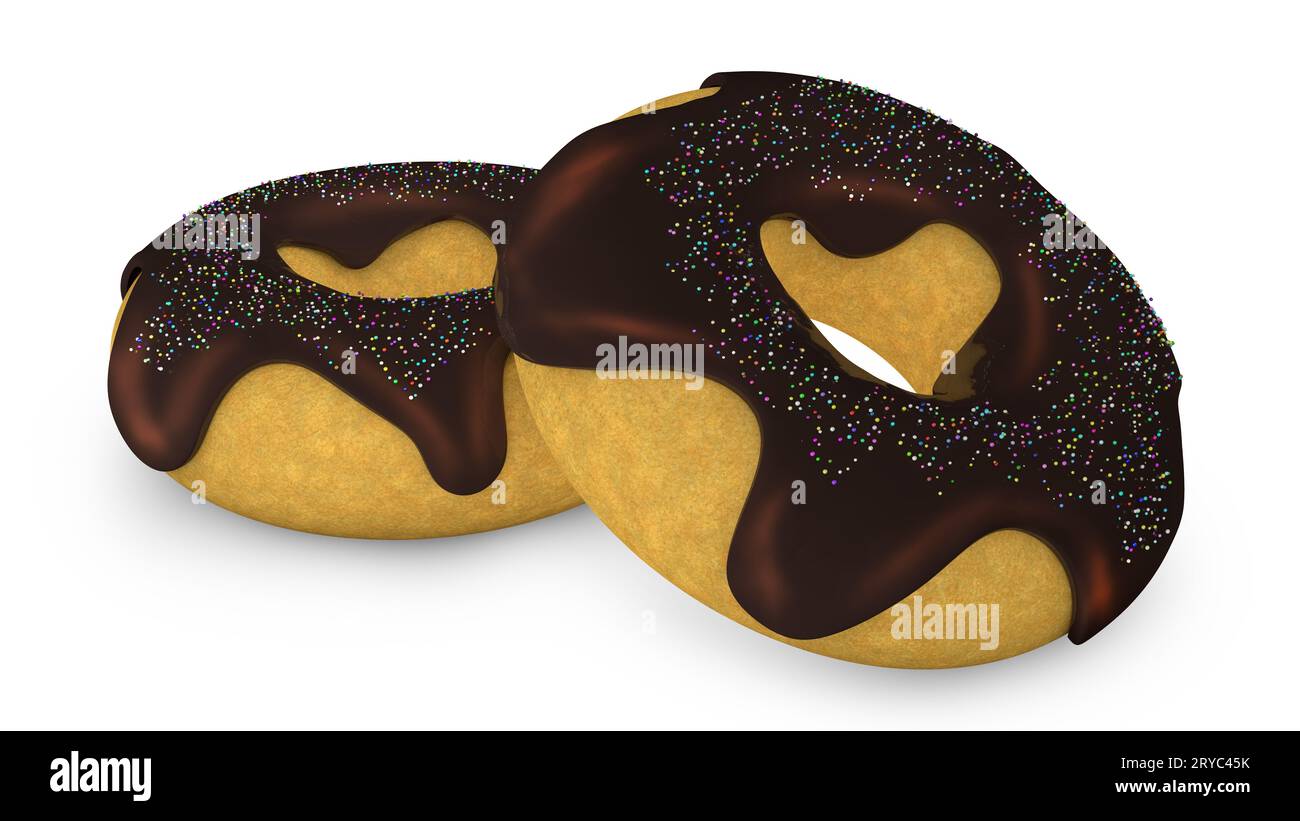 3d doughnut donut chocolate Cut Out Stock Images & Pictures - Alamy