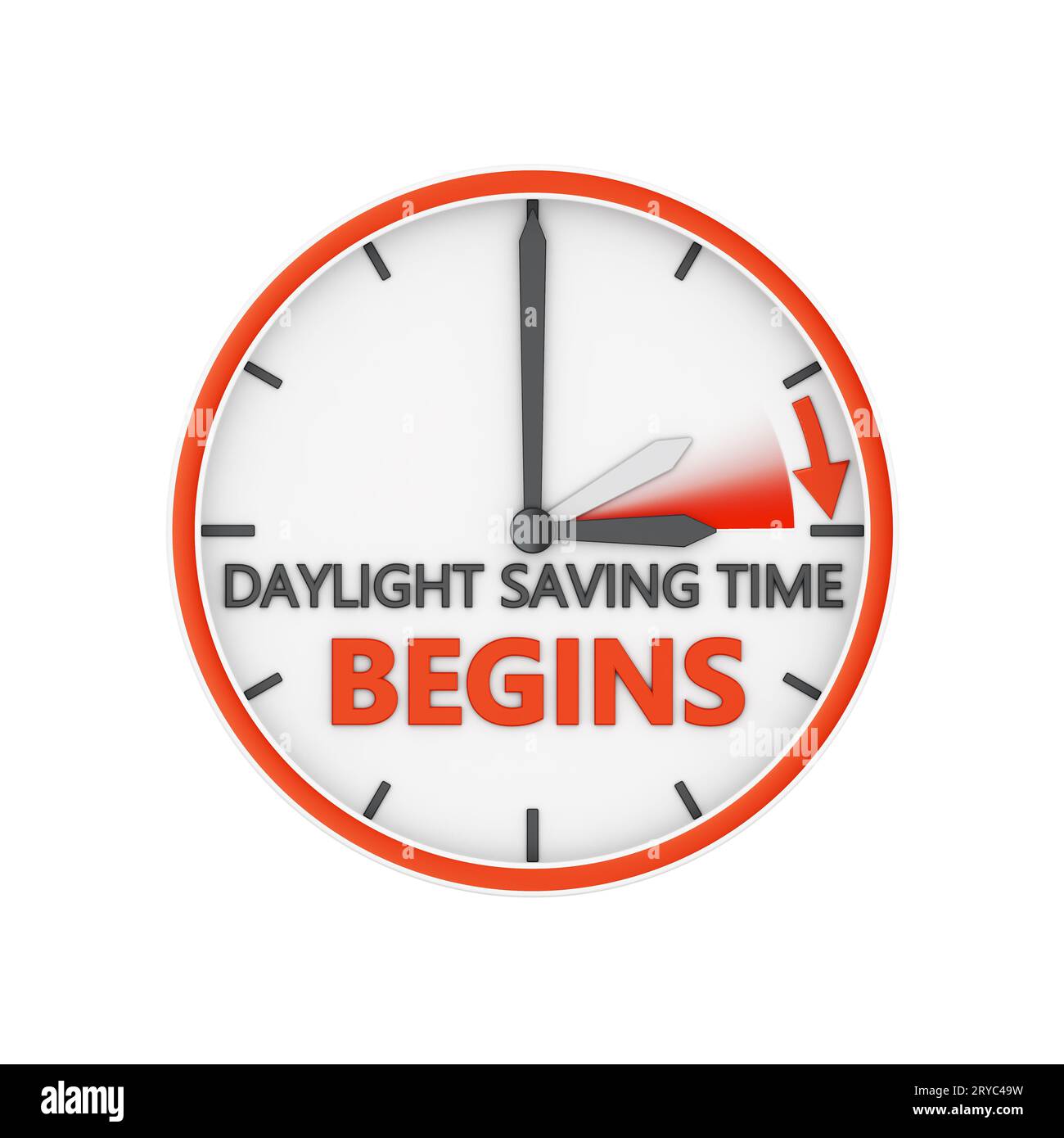 Daylight savings time hand Cut Out Stock Images & Pictures - Alamy