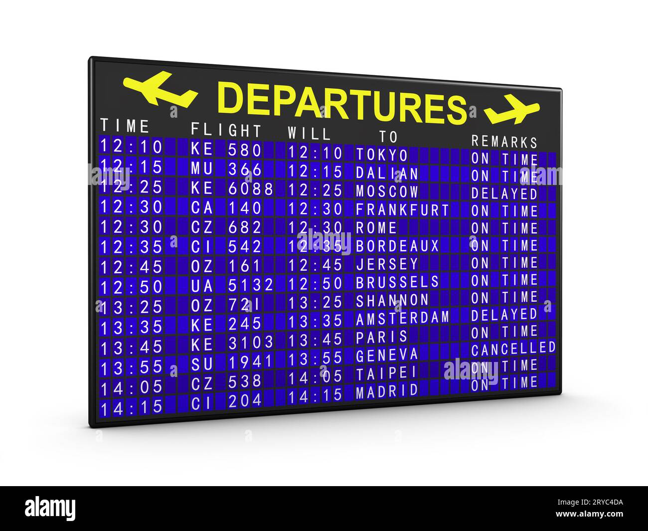 Flight delay illustration hi-res stock photography and images - Alamy