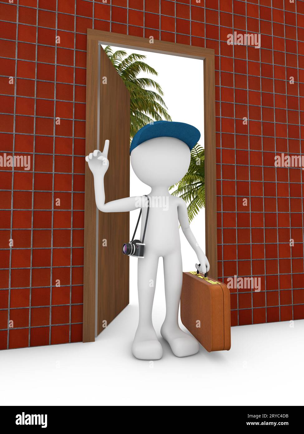 Man and door Stock Photo - Alamy