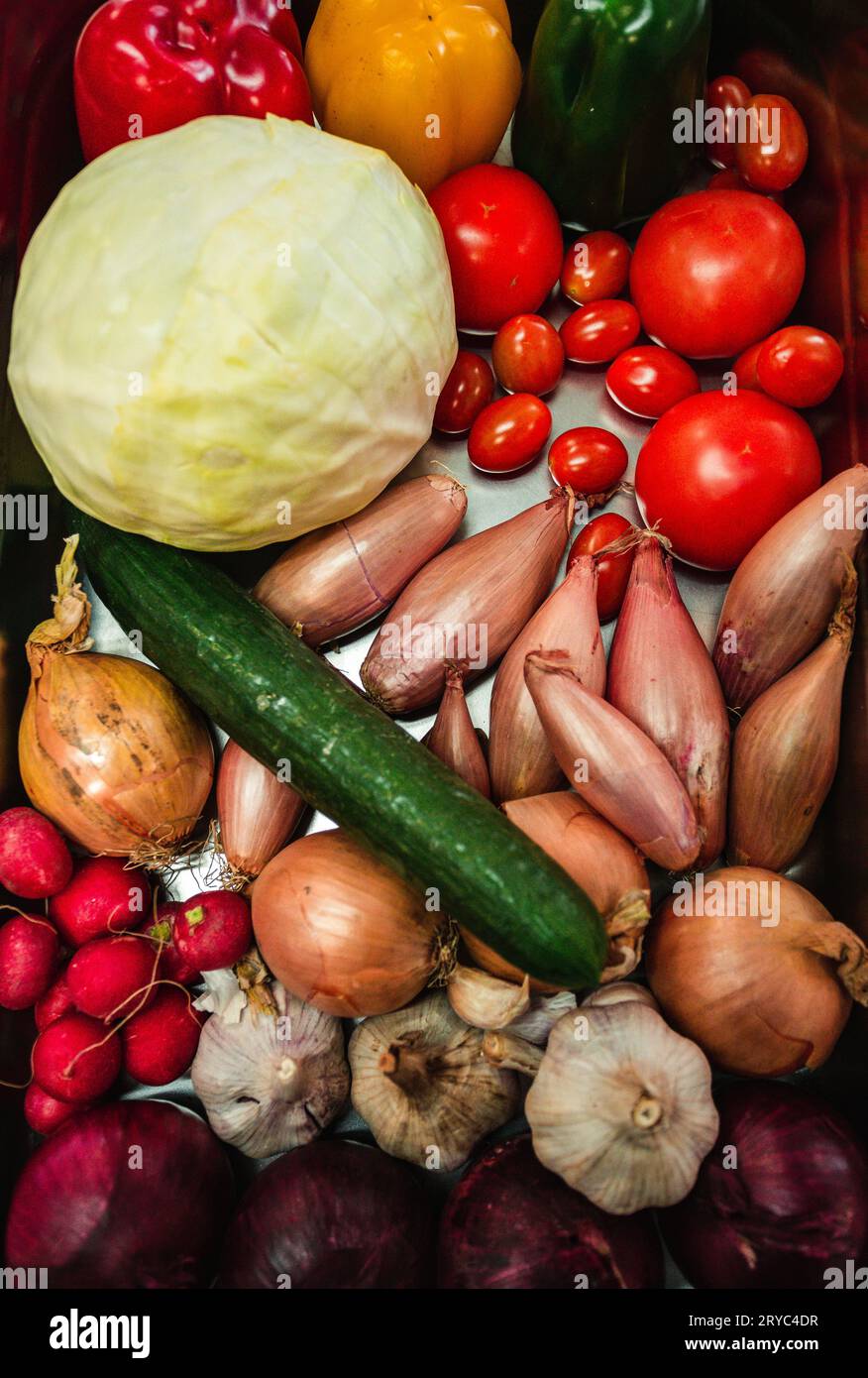 Group of healthy food (vegetables) background. Food photography ...