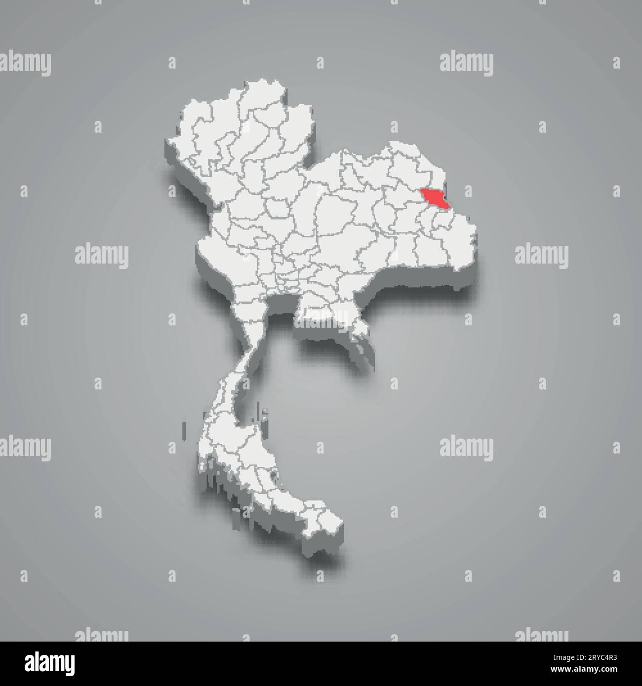 Mukdahan province location Thailand 3d isometric map Stock Vector Image & Art - Alamy