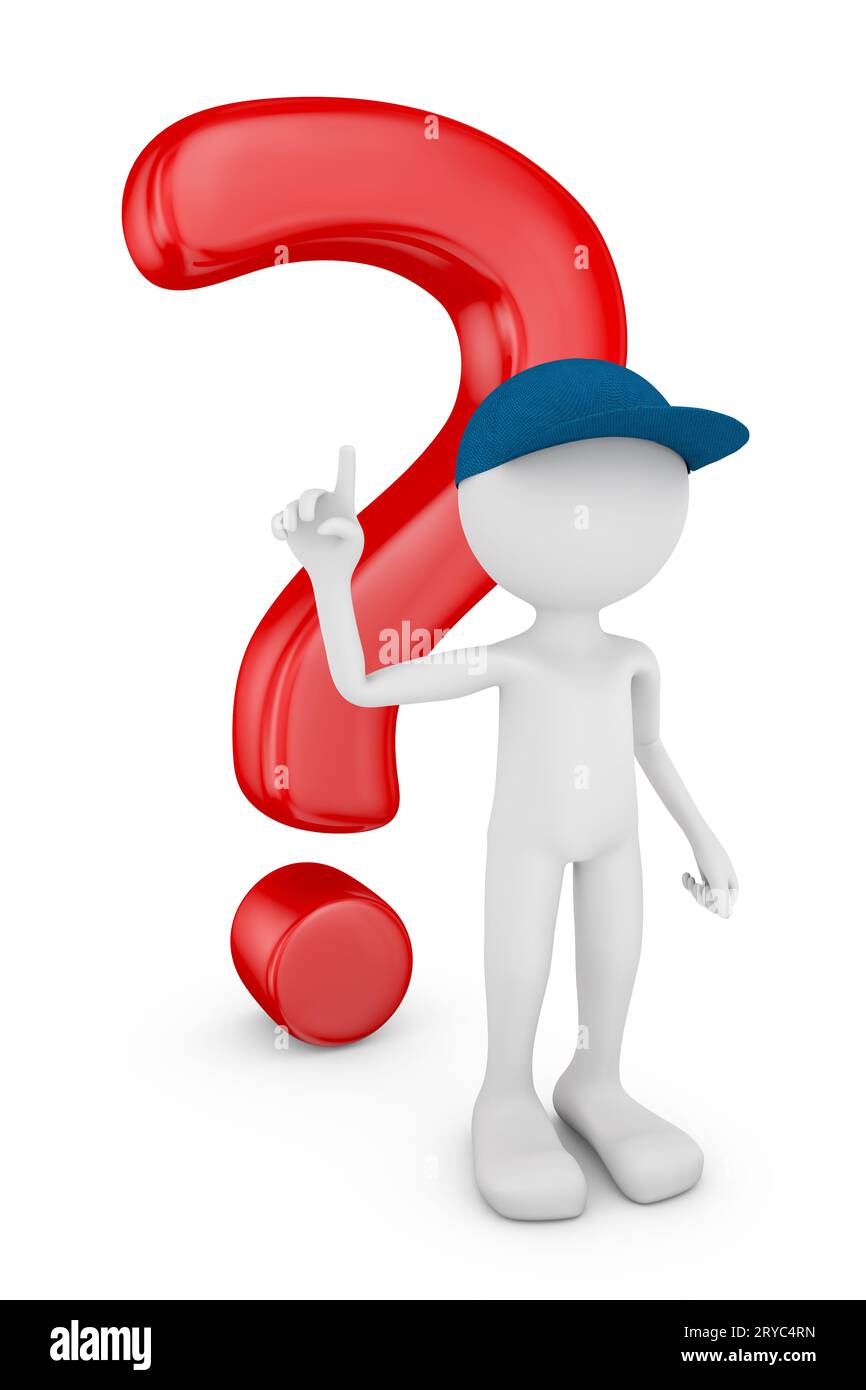 Man and question mark Stock Photo - Alamy