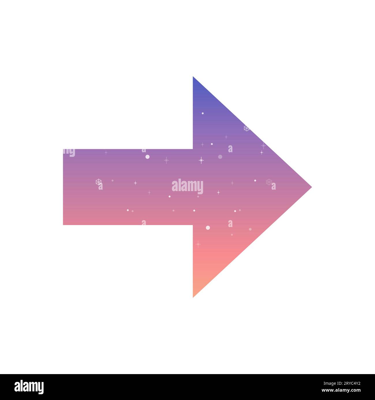 winter figures, silhouettes. toy, arrow. Vector illustration gradient ...