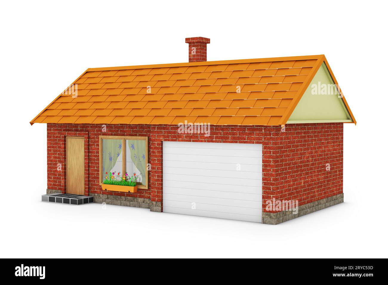 Concept white small house Cut Out Stock Images & Pictures - Alamy