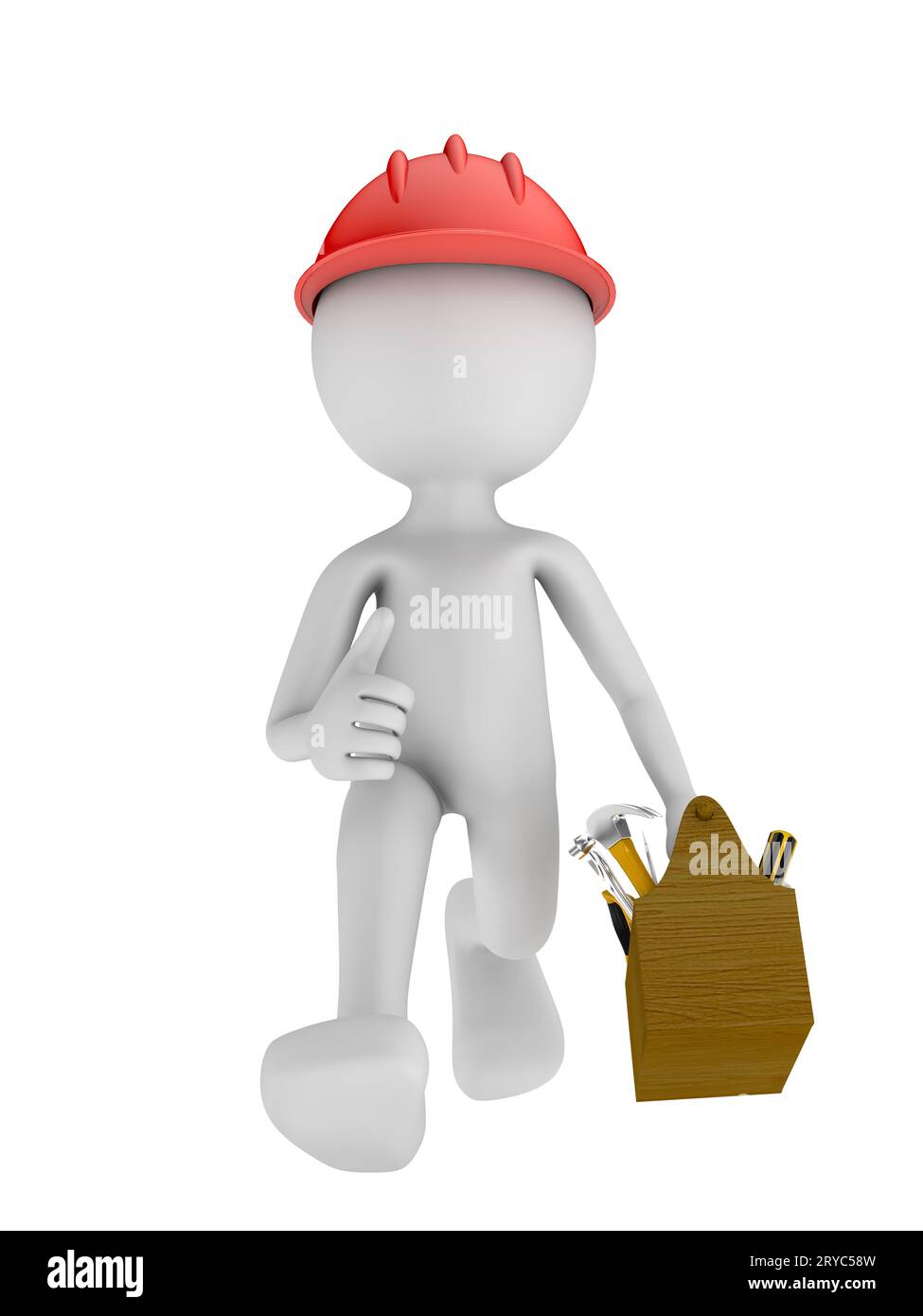 3d man engineer toolbox wrench hi-res stock photography and images - Alamy