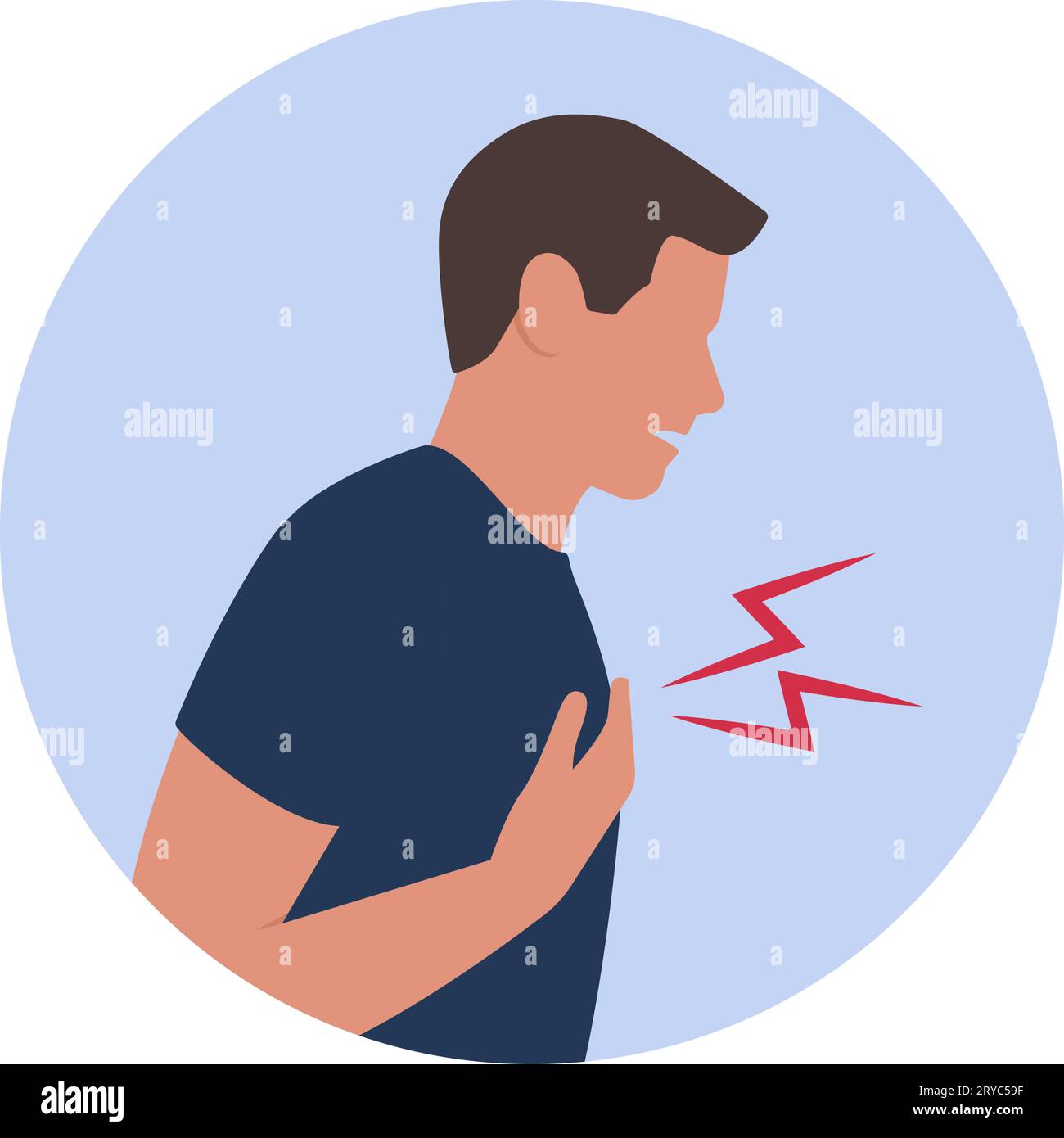 Painful attack Stock Vector Images - Alamy