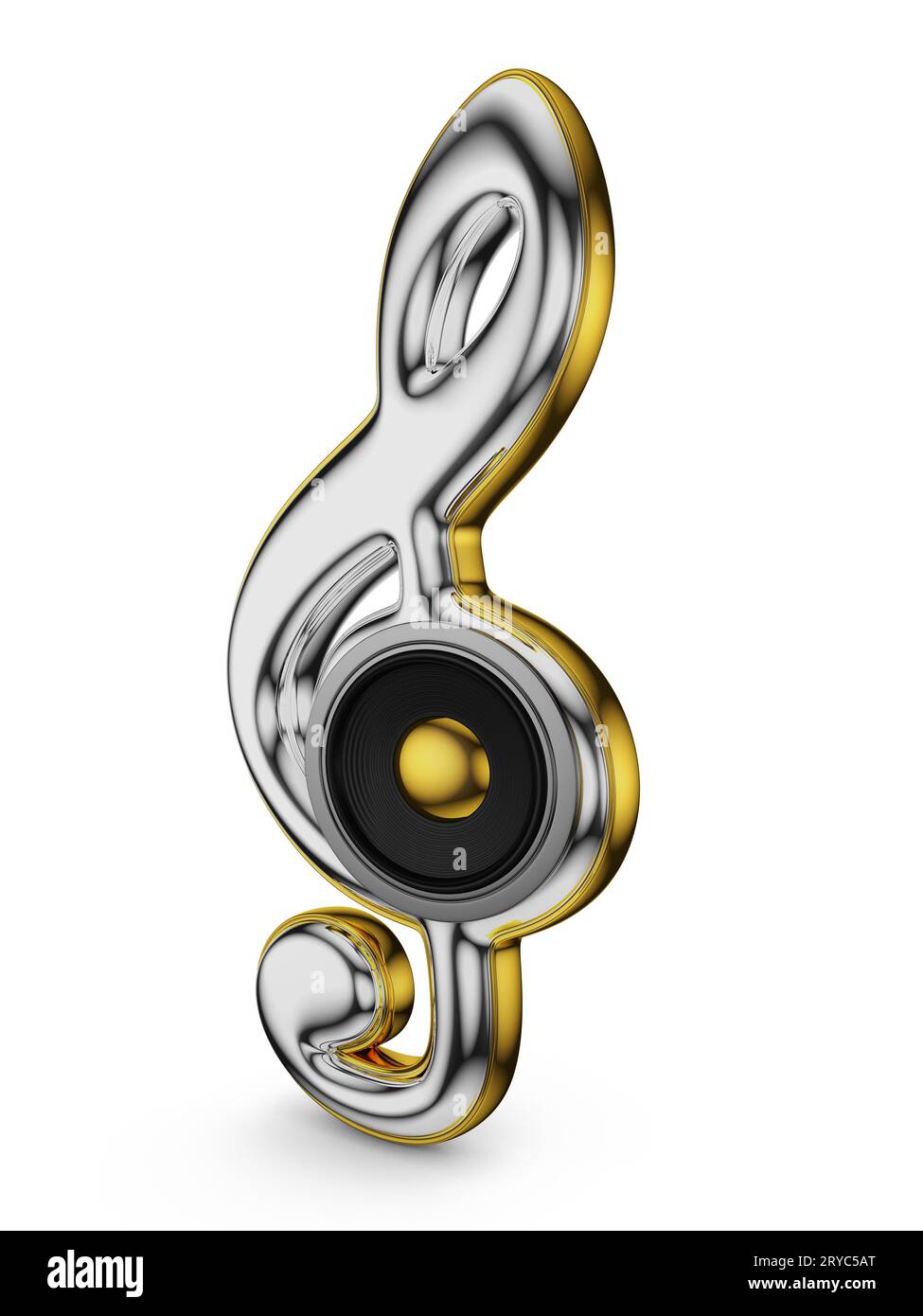 Speaker and treble clef Stock Photo - Alamy