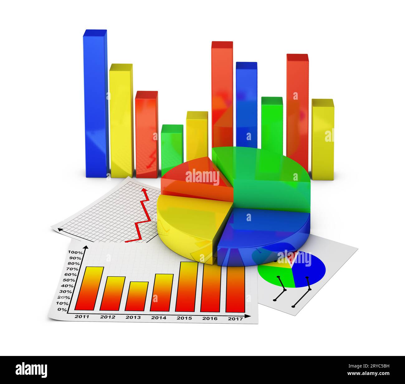 Infographic pie graphs illustration Cut Out Stock Images & Pictures - Alamy