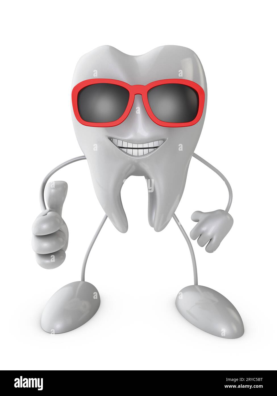 Smiling tooth illustration Cut Out Stock Images & Pictures - Alamy
