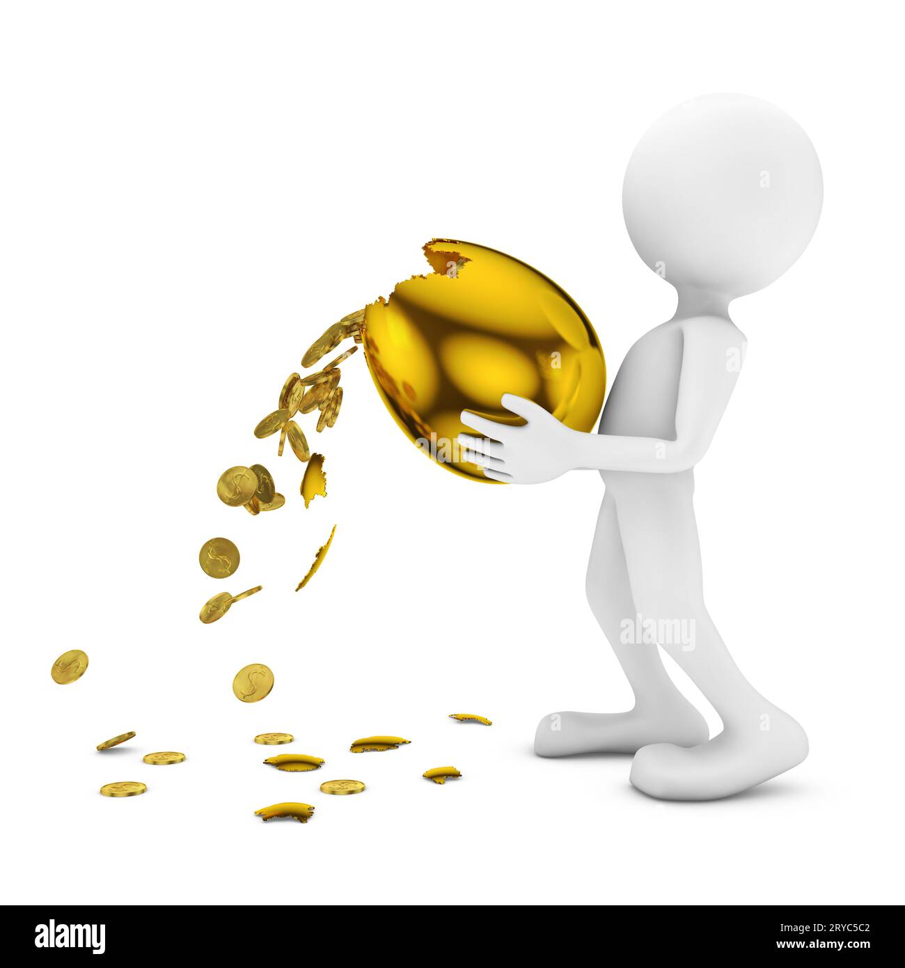 Man and golden egg Stock Photo - Alamy