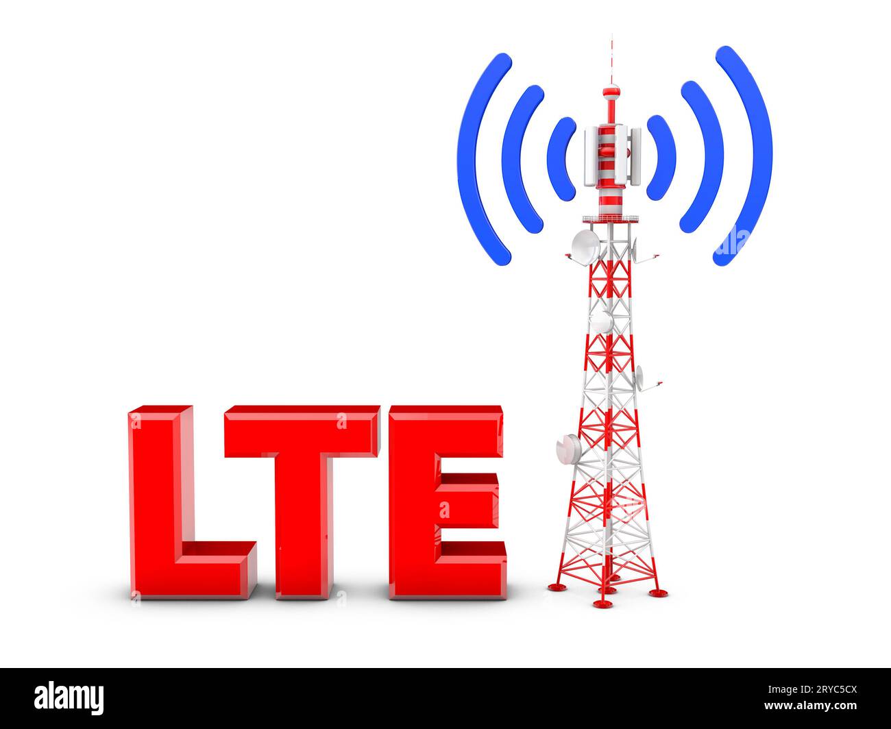 Cell telephone transmission tower Cut Out Stock Images & Pictures - Alamy