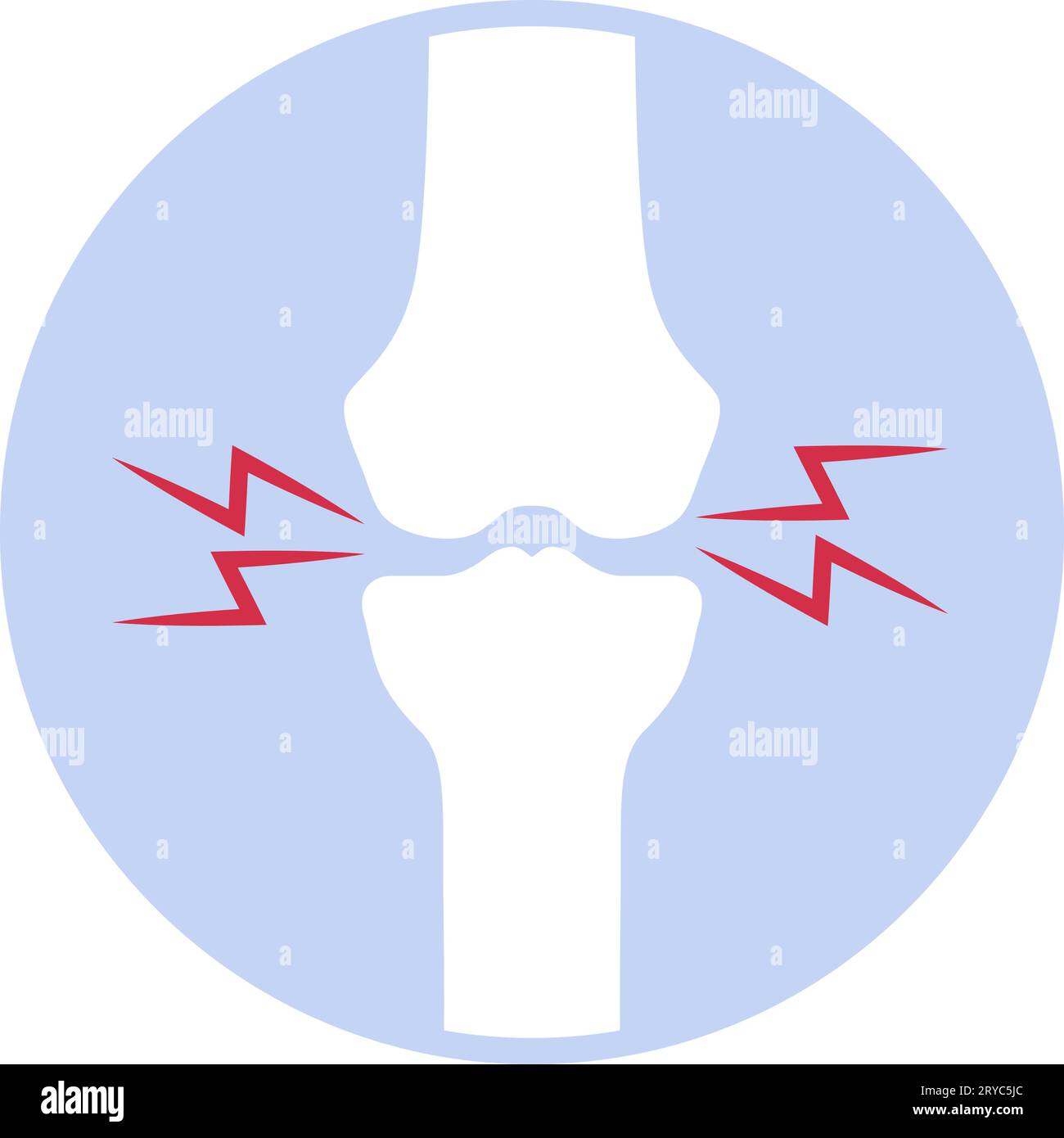 Bone and joint pain isolated icon: arthritis and injury concept Stock ...