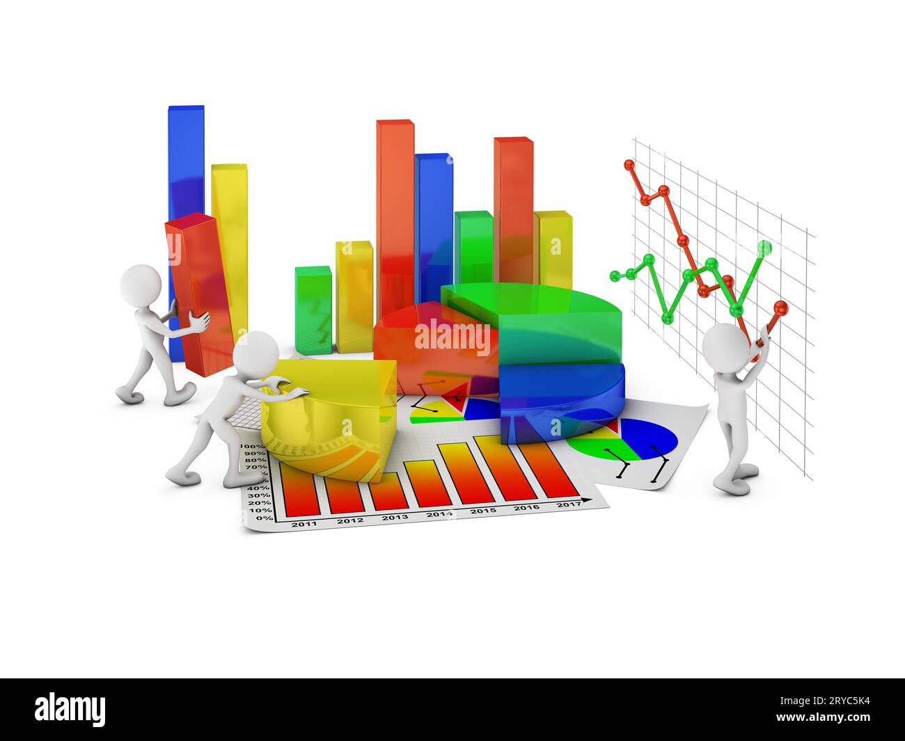 Blue pie chart infographic icon Cut Out Stock Images & Pictures - Alamy
