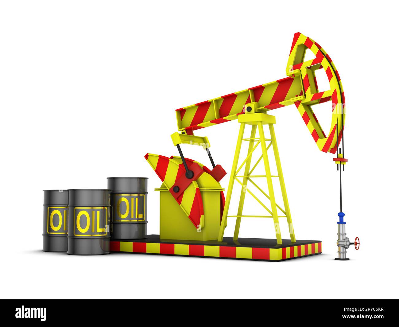 Crude oil pump jack Cut Out Stock Images & Pictures - Alamy