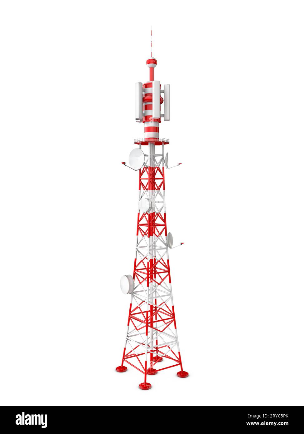Cell phone telecommunication tower Cut Out Stock Images & Pictures - Alamy