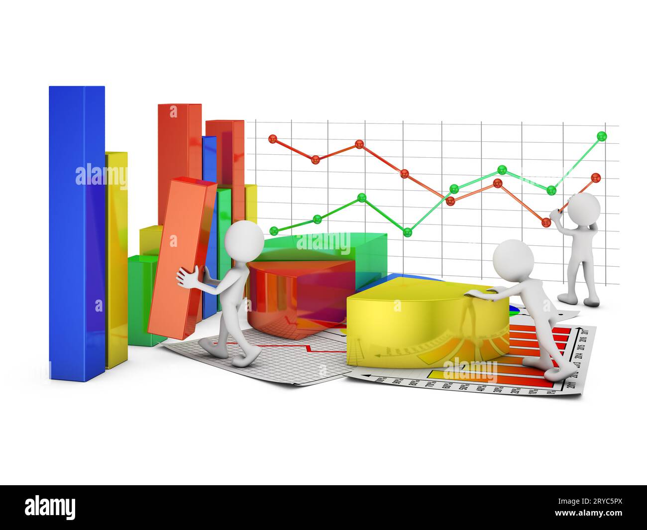 Men and infographic Stock Photo - Alamy