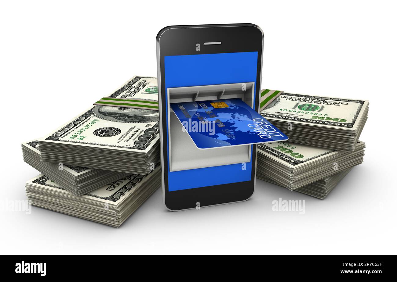 Smart phone banking online Cut Out Stock Images & Pictures - Alamy